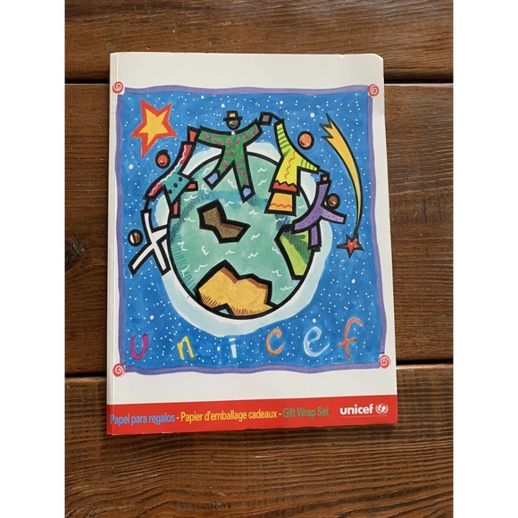 Unicef | Art | Vintage Unicef Gift Wrap Book Of Wrapping Paper Sheets ...